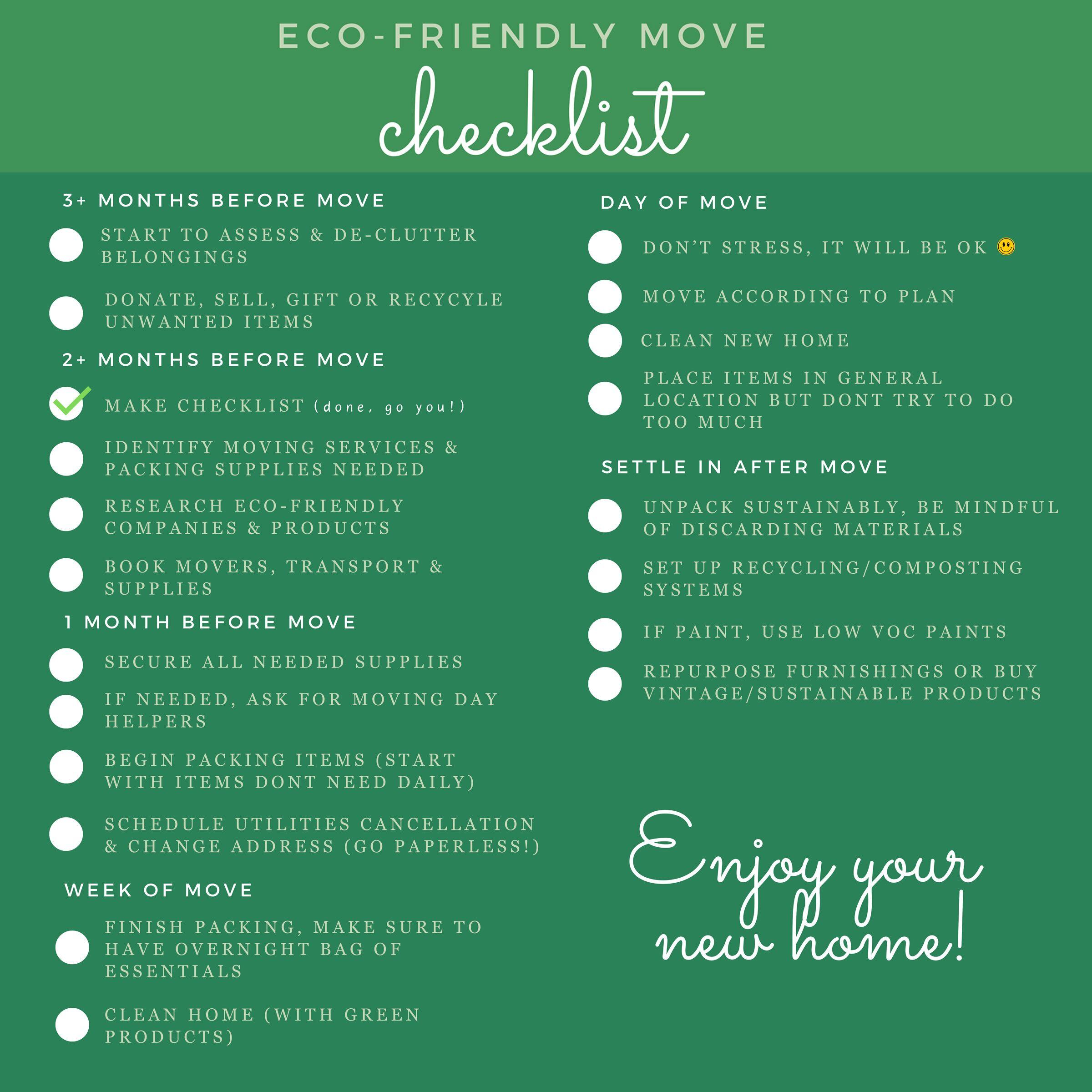 Top tips and resources for an eco-friendly move