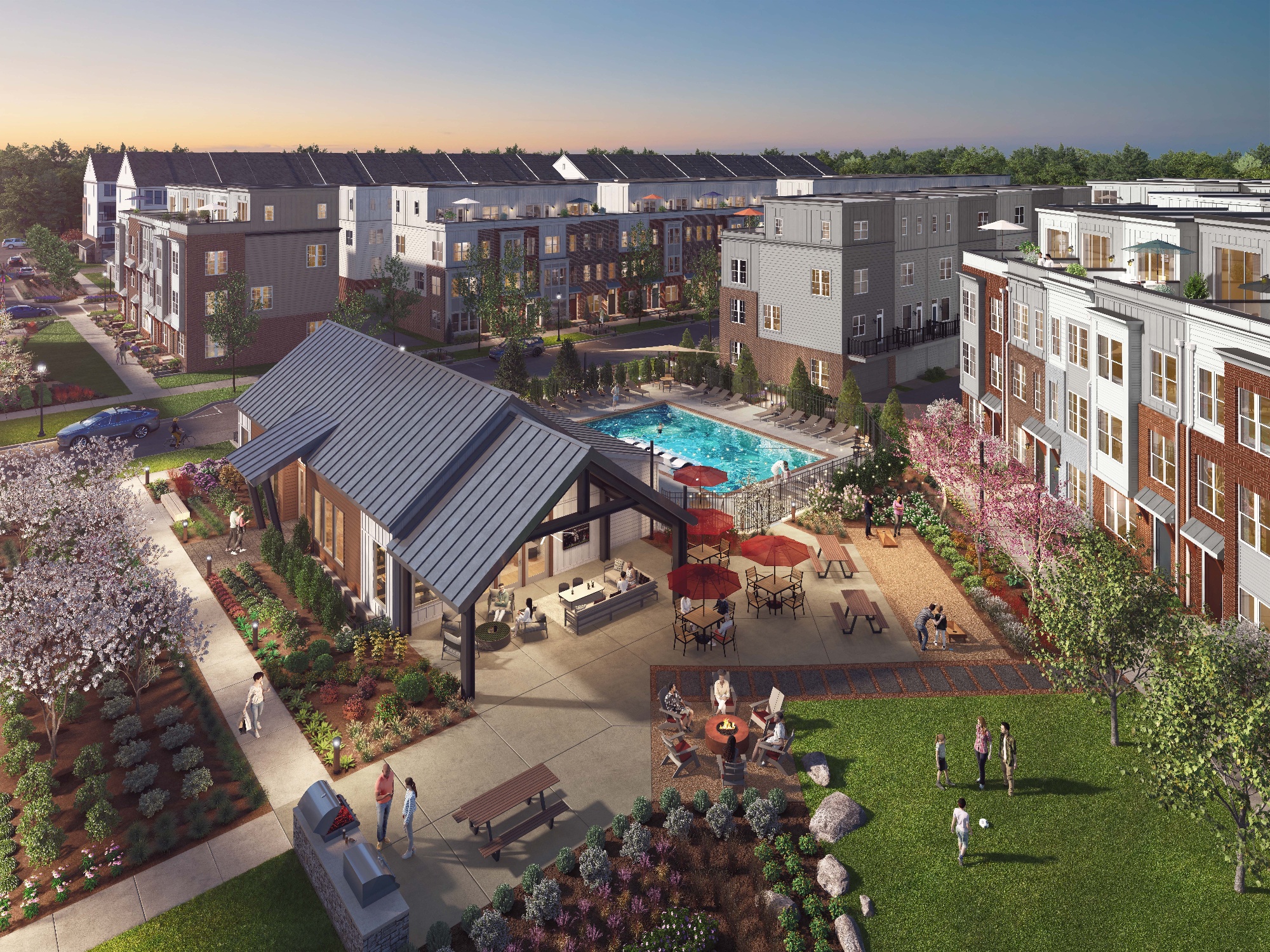 New Townhomes at Farmstead District in Rockville, MD