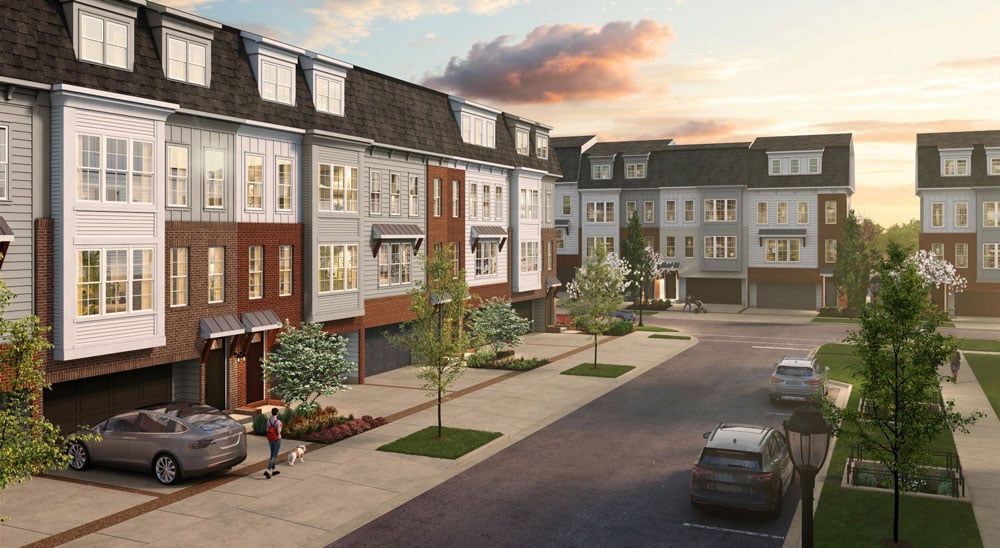 New EYA model homes now open at Farmstead District in Rockville, MD